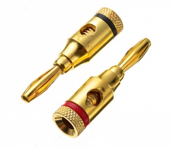 Kontak Audio Gold Plated Stackable 4mm Banana Plugs - Analogue Seduction