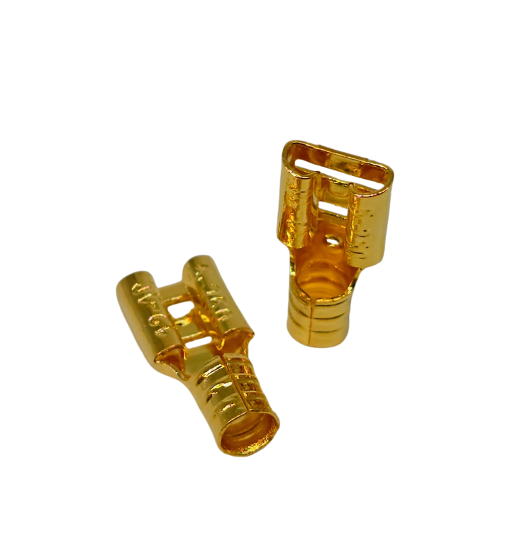 HB Labs Pure Copper Gold Plated Female Crimp Connectors (Pack of 6 ...