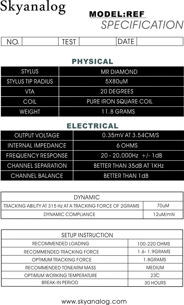 Sky Analog Reference Cartridge - Analogue Seduction