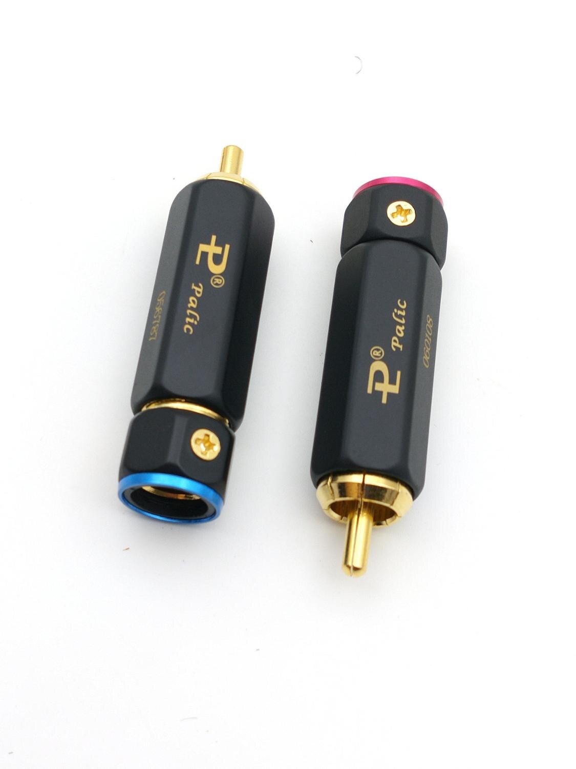 Palic Gold Plated Professional Locking Phono RCA Plugs - Pair - Analogue Seduction